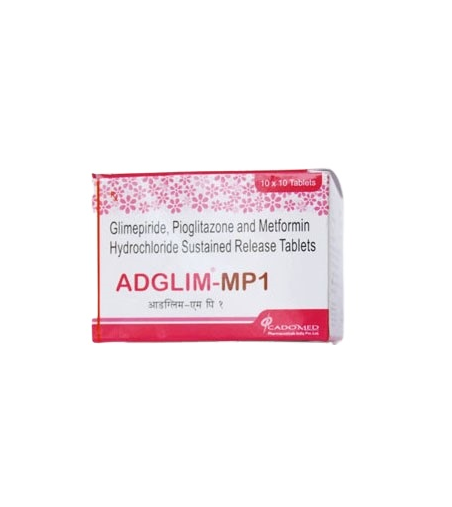 Indias Best ePharmacy: Adglim MP 1mg/500mg/15mg Tablet